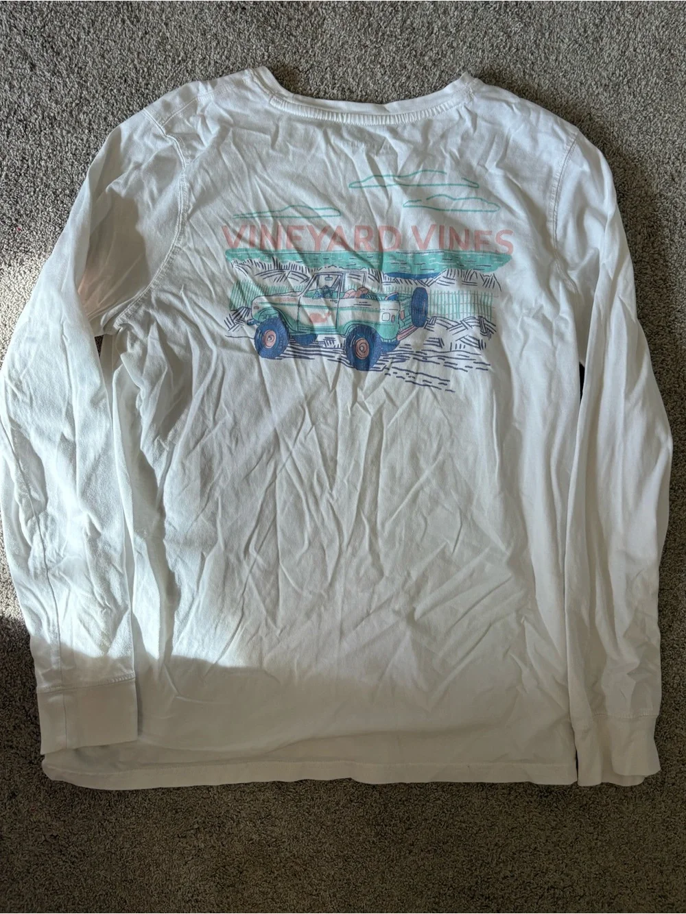 Vineyard Vines | Tops | Vineyard Vines White Long Sleeve Tee With Pink ...
